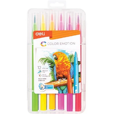 Deli Color Emotion 12db-os vegyes színű ecsetfilc készlet - Office ...