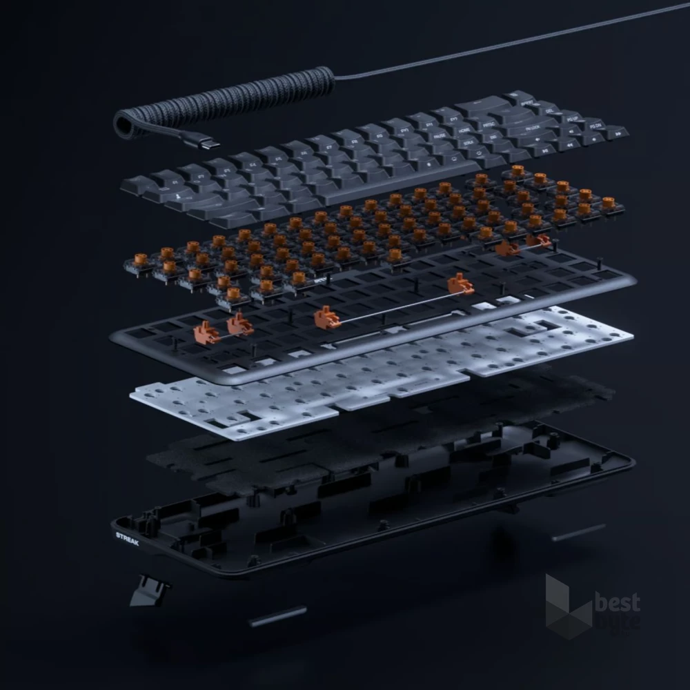 Fnatic Gear Streak 65 LP ISO Speed USB fekete gamer billentyűzet ...