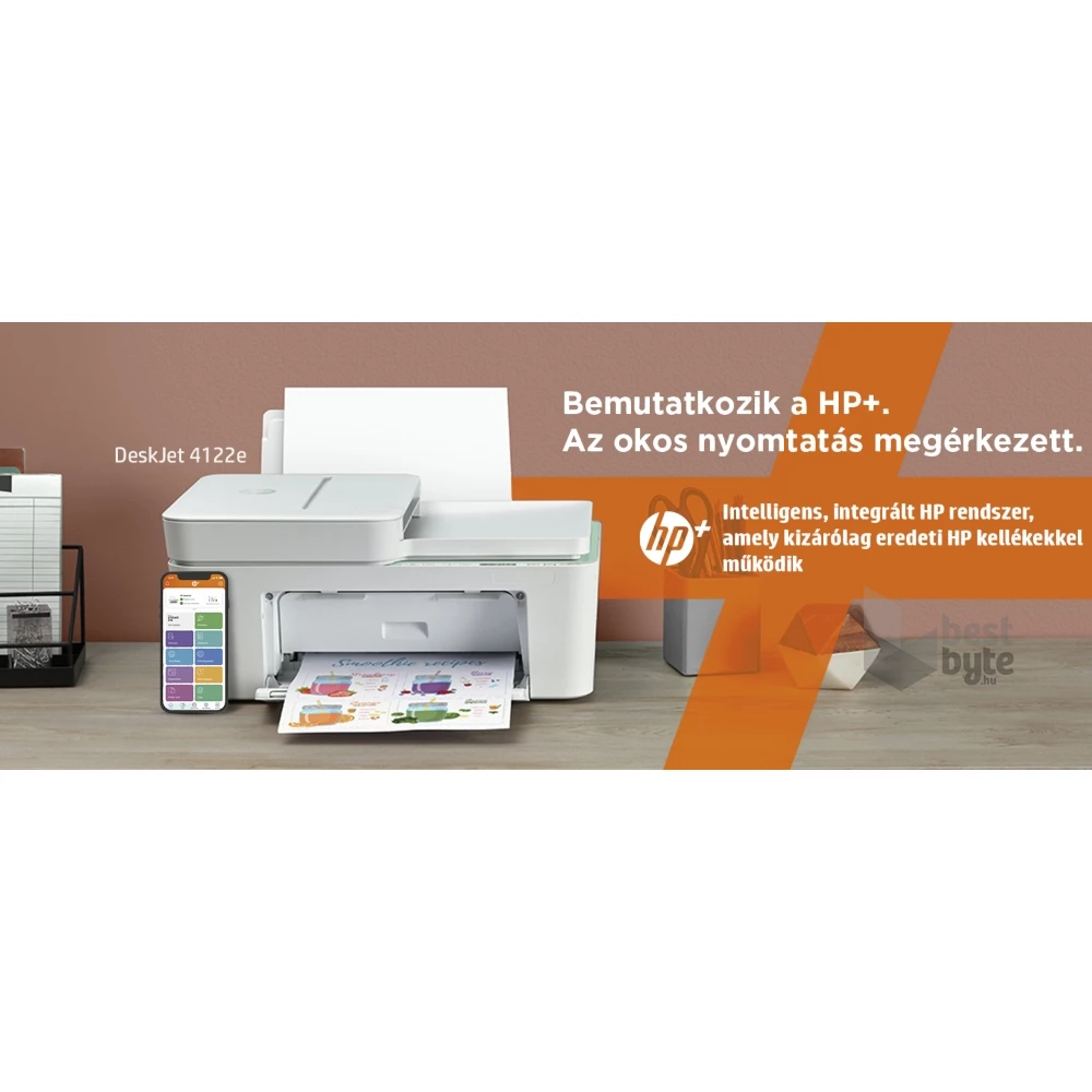 HP DeskJet Plus 4122E tintasugaras multifunkciós Instant Ink ready ...