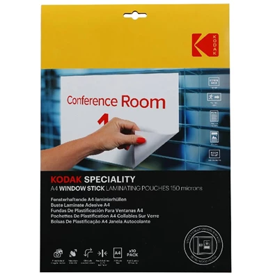 Kodak A4, 150 micron, 10 db/csomag üvegre tapadó fényes lamináló fólia ...