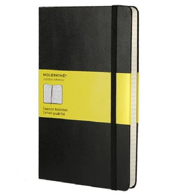 Moleskine Large 240lapos kockás fekete jegyzetfüzet - Office Depot ...